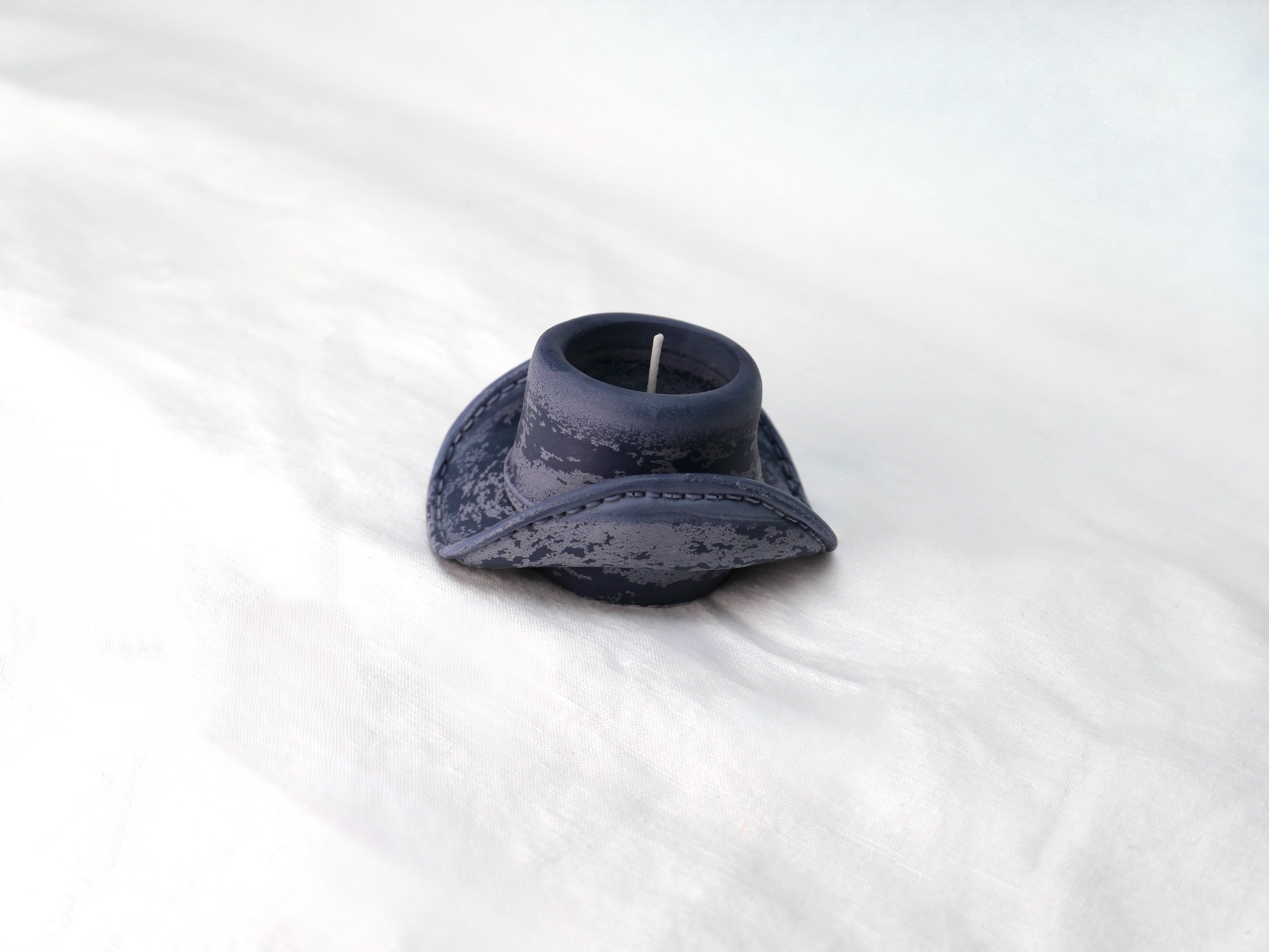 CLK | Cowboy Hat Tealight Candle in Midnight Frost | C.L.K Equestrian